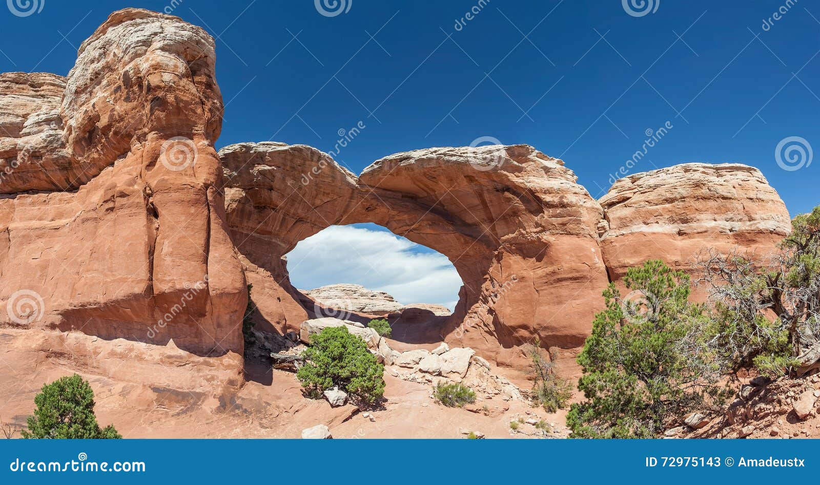 Broken Arch in Arches National Park Utah USA Stock Image - Image of ...