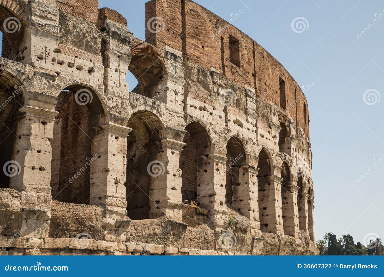 Broken Arches in Coliseum stock photo. Image of historical - 36607322