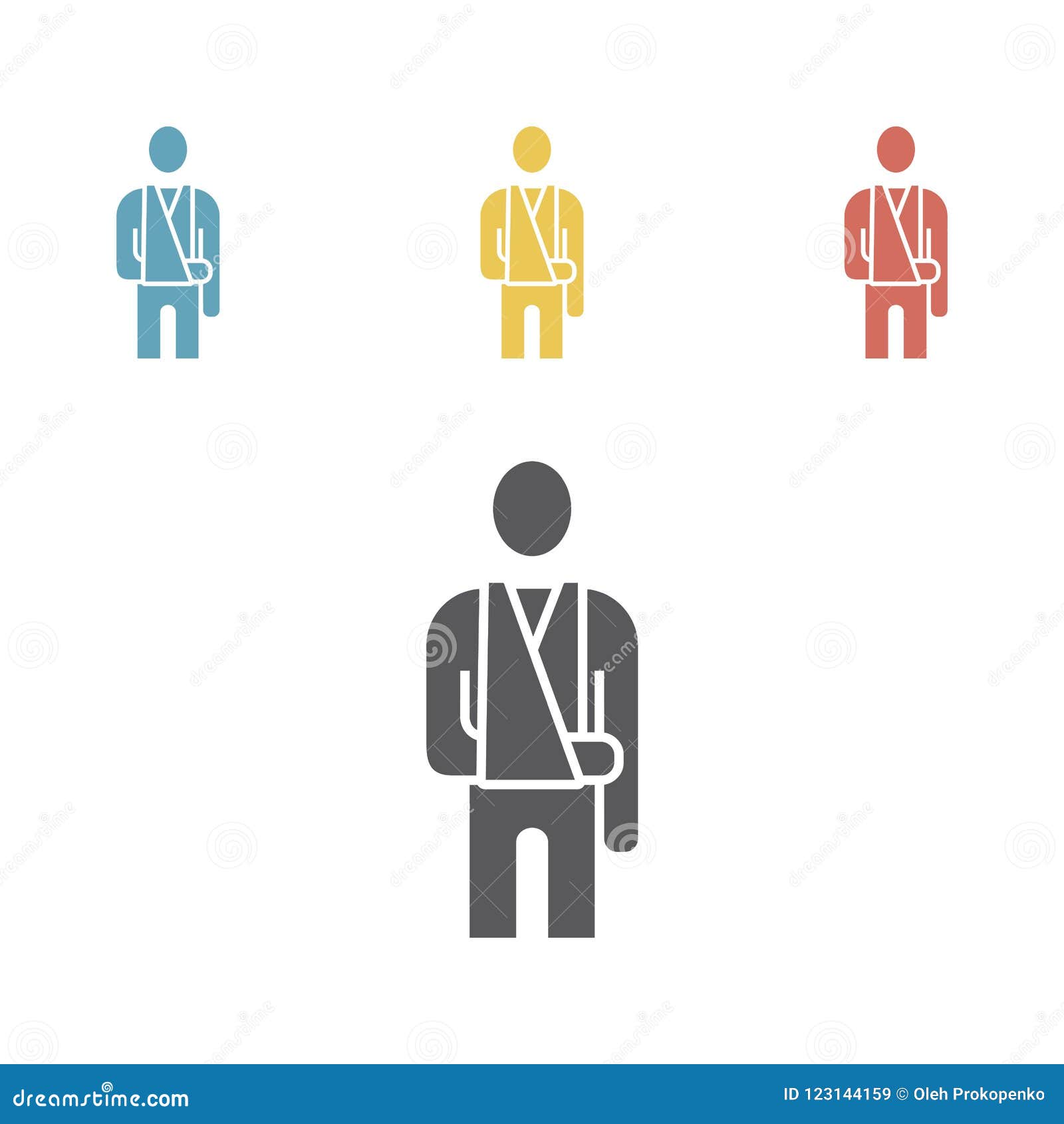 Broken Arm Icon Vector Illustrations Stock Vector - Illustration of ...