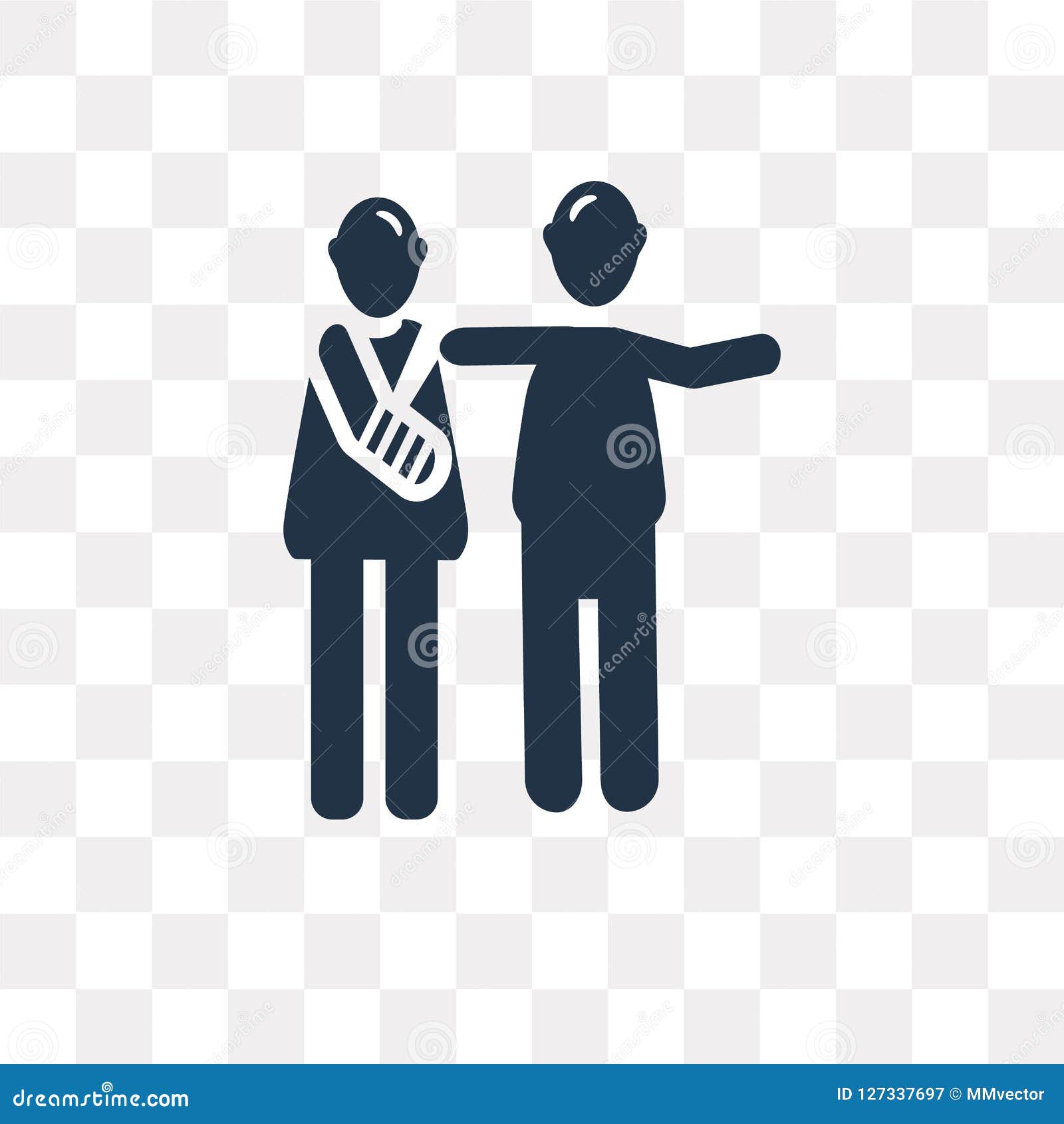 Broken Arm Vector Icon Isolated on Transparent Background, Broke Stock ...