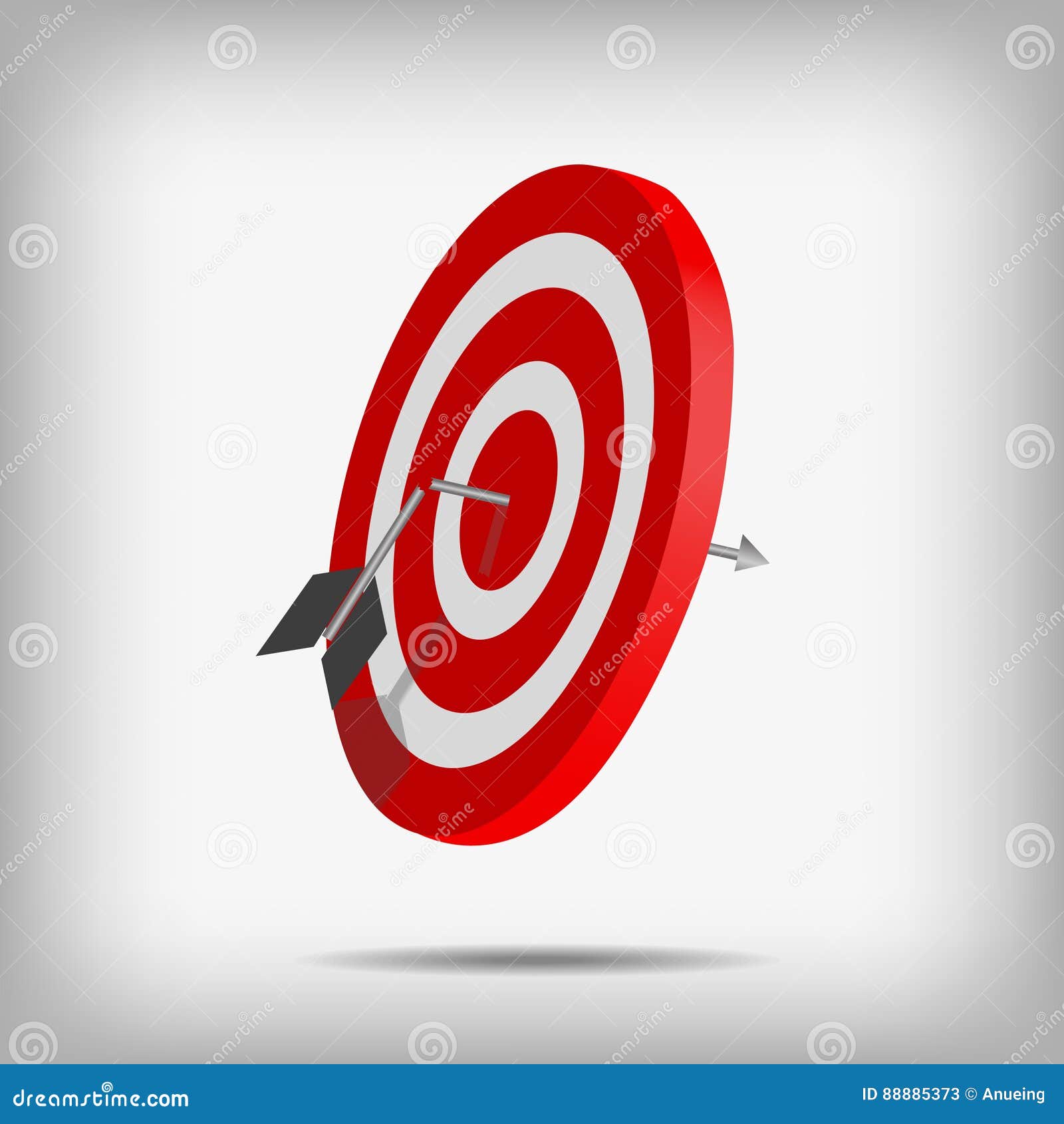 Broken Arrow on Archery Target Stock Vector - Illustration of missed ...