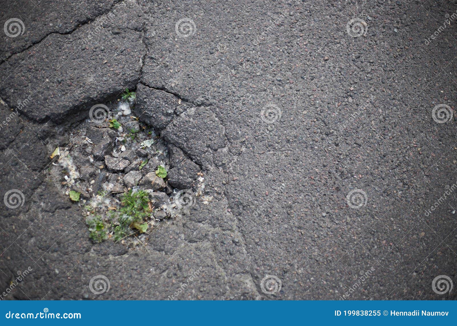 Broken Asphalt and Cracks on the Road Surface Stock Image - Image of ...