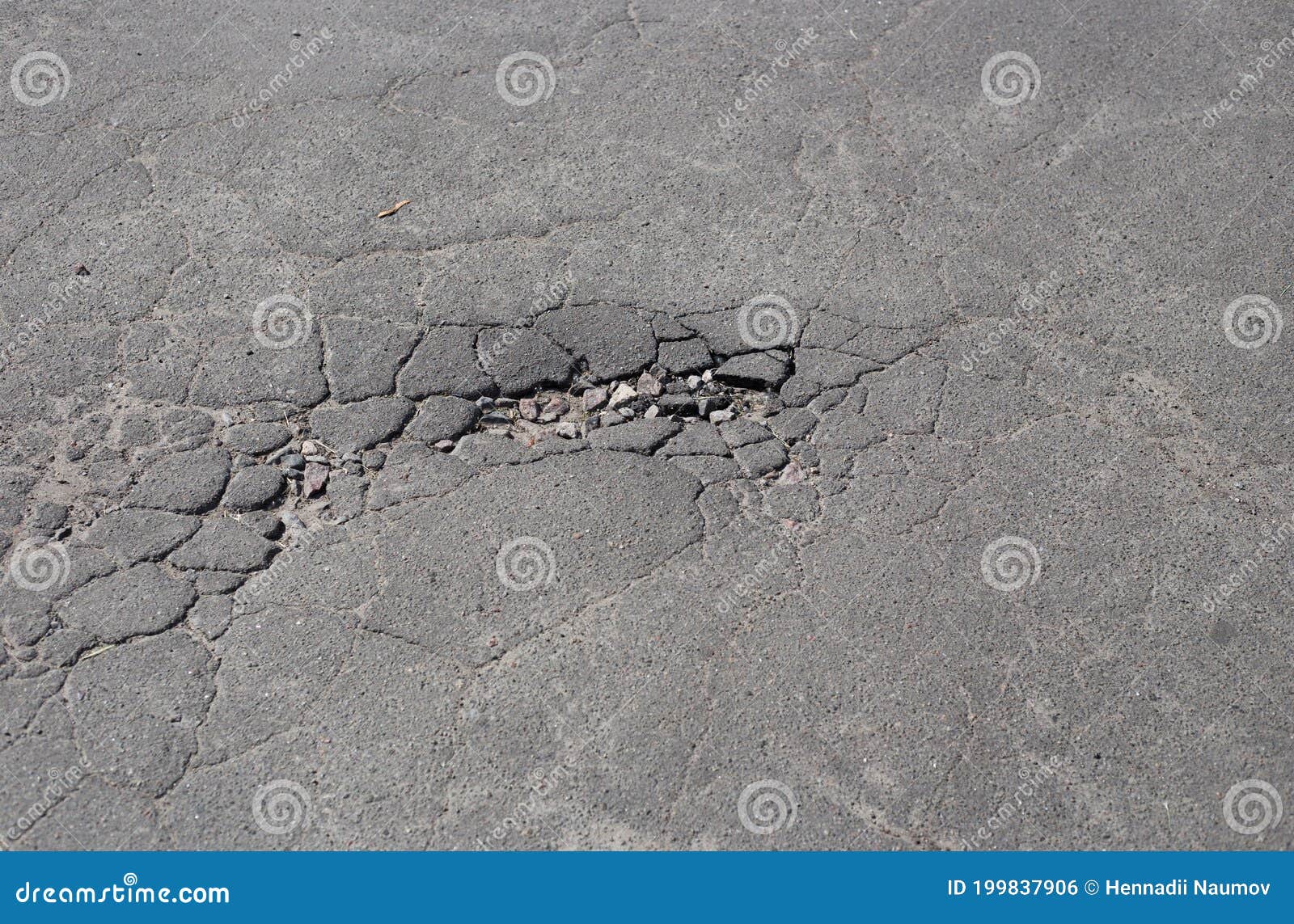 Broken Asphalt and Cracks on the Road Surface Stock Photo - Image of ...