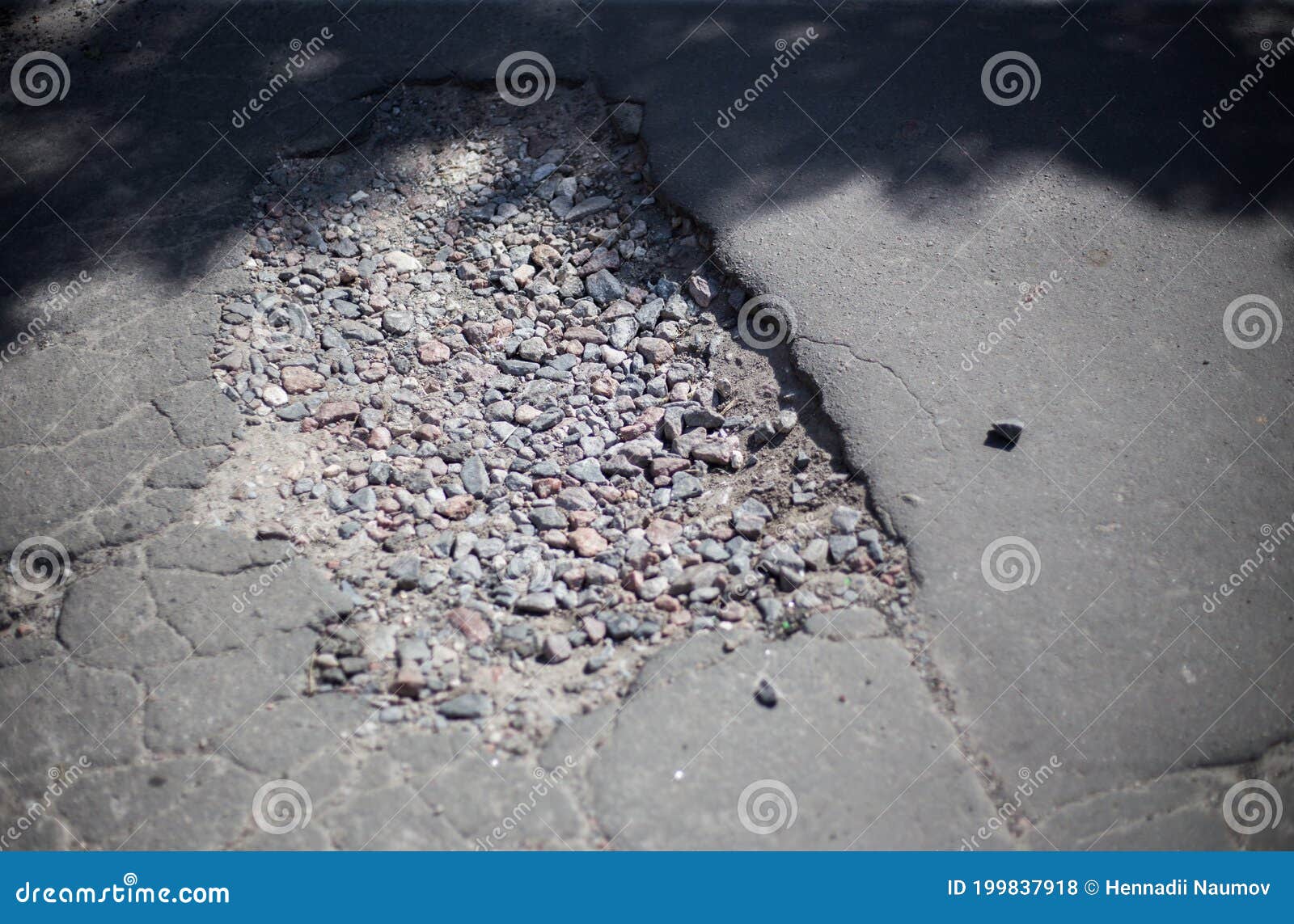 Broken Asphalt and Cracks on the Road Surface Stock Photo - Image of ...