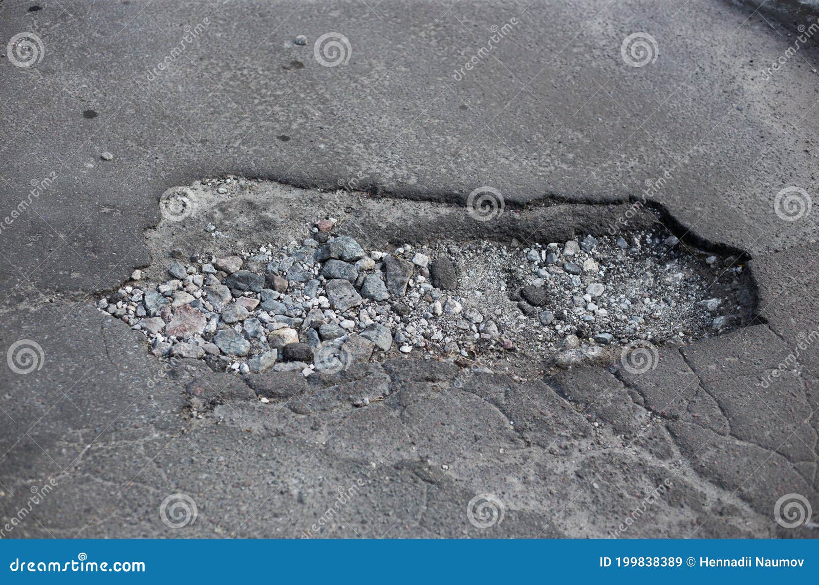 Broken Asphalt and Cracks on the Road Surface Stock Image - Image of ...