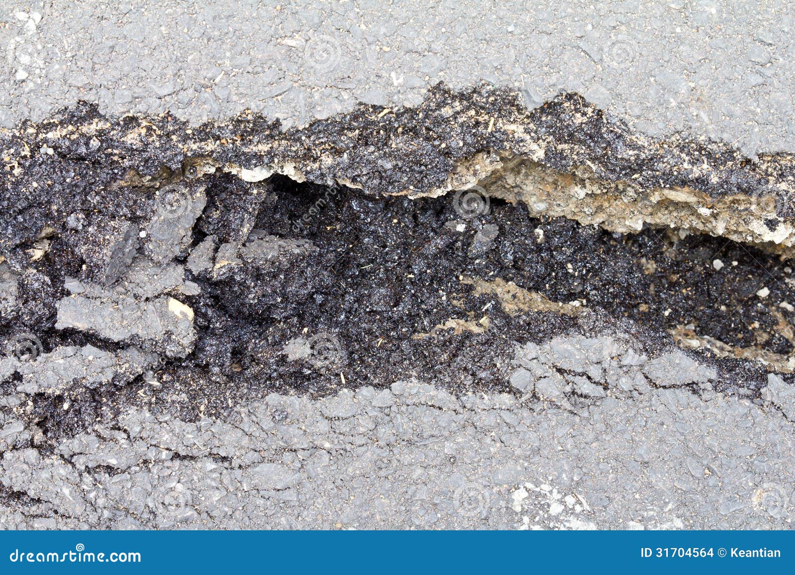 Broken asphalt. stock photo. Image of ground, closeup - 31704564