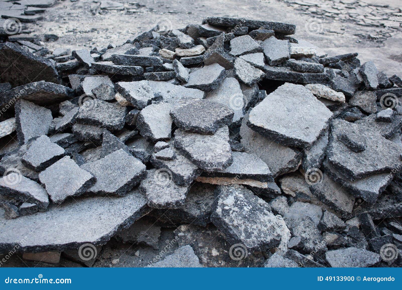 Broken asphalt stock photo. Image of crack, pile, ground - 49133900