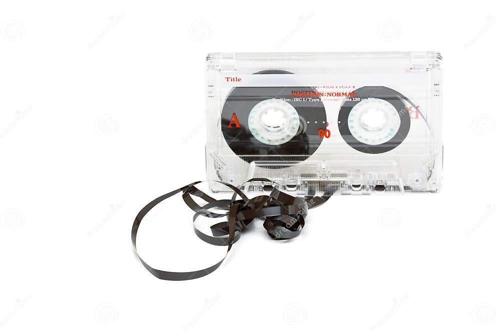 Broken audio tape stock image. Image of music, magnetic - 16486809