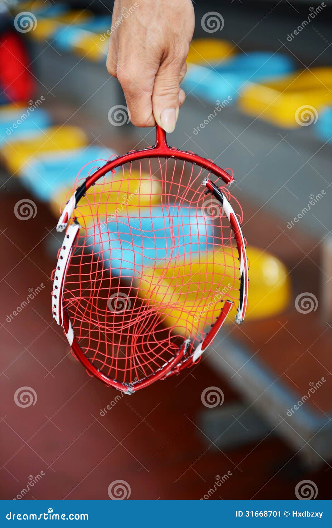 Broken badminton racket stock image. Image of sport, details - 31668701