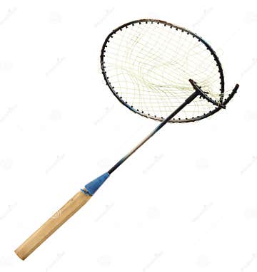 Broken badminton racket stock photo. Image of play, object - 48273196