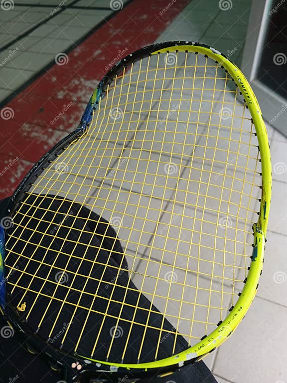 Broken Badminton Racket but the Rope Does Not Break Editorial Stock ...