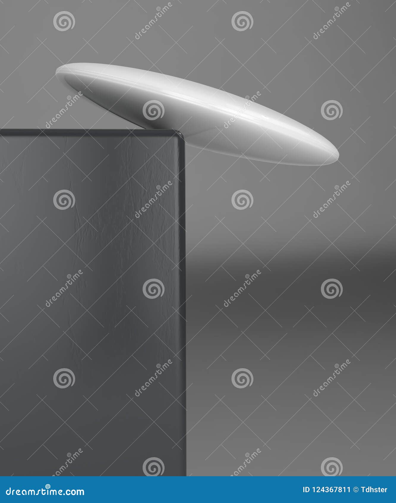 Broken Balance Falling White Stone 3d Illustration Stock Illustration ...