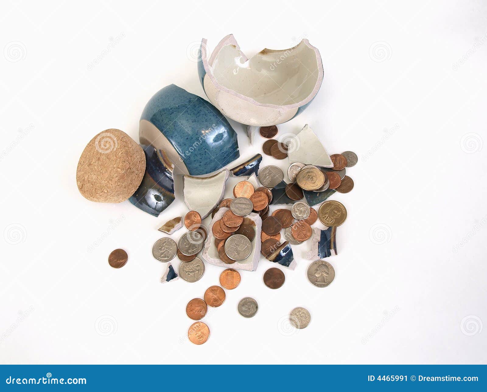 Broken Bank stock image. Image of broken, cork, money - 4465991