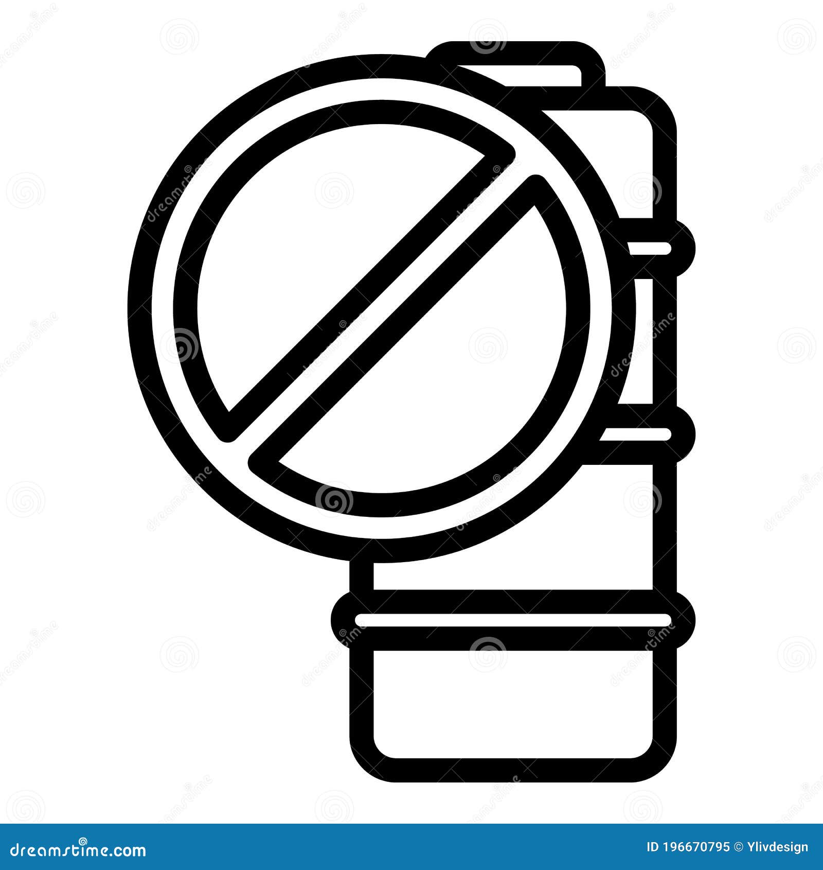 Broken Battery Icon, Outline Style Stock Vector - Illustration of ...