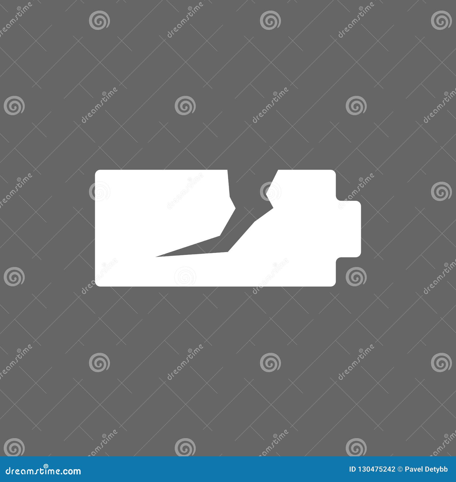 Broken Battery Icon. Vector Illustration, Flat Design. Stock Vector ... Broken Battery Icon. Vector Illustration, Flat Design. Stock Vector ...