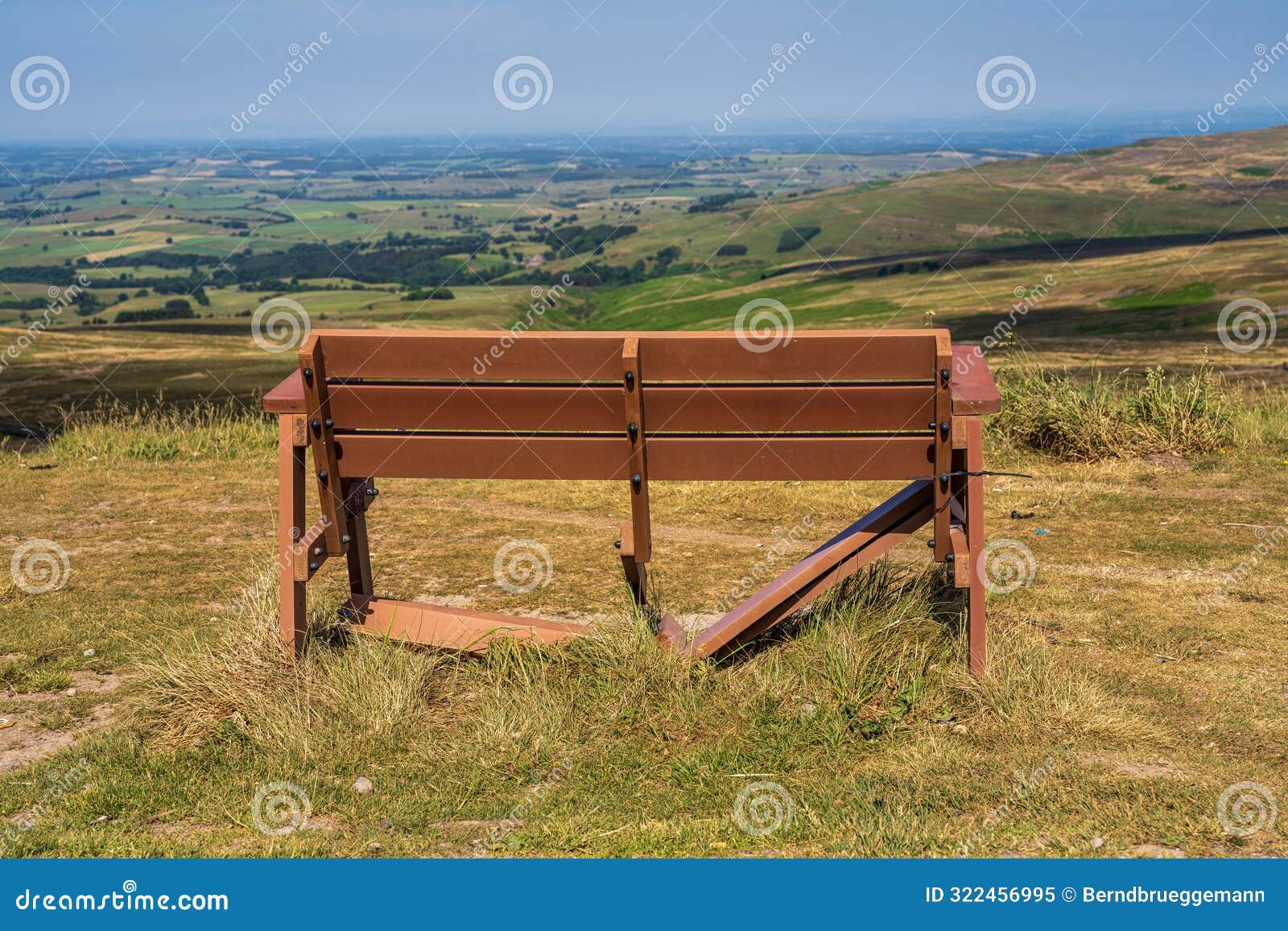 A Broken Bench with a View from the Hartside Pass between Alston and ...