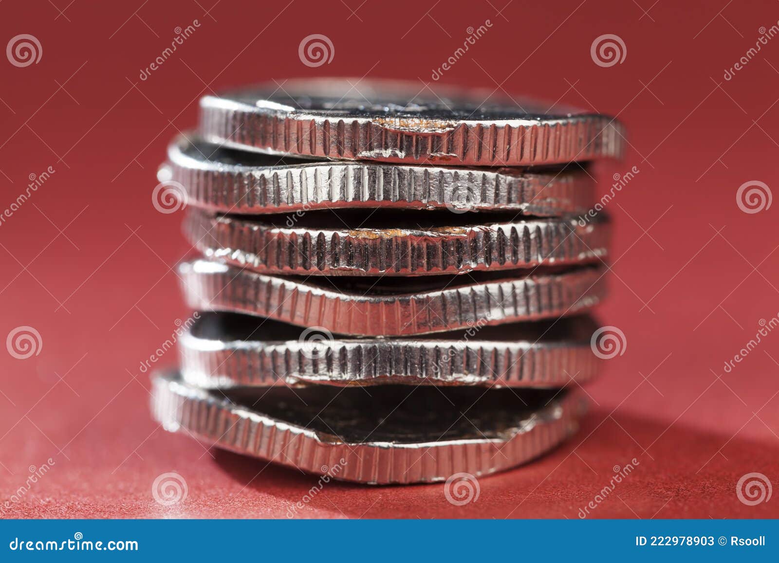 Broken Bent and Rusting Metal Coins Stock Image - Image of money ...