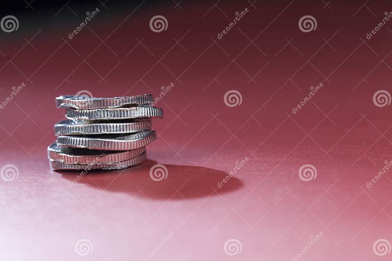Broken Bent and Rusting Metal Coins Stock Photo - Image of business ...