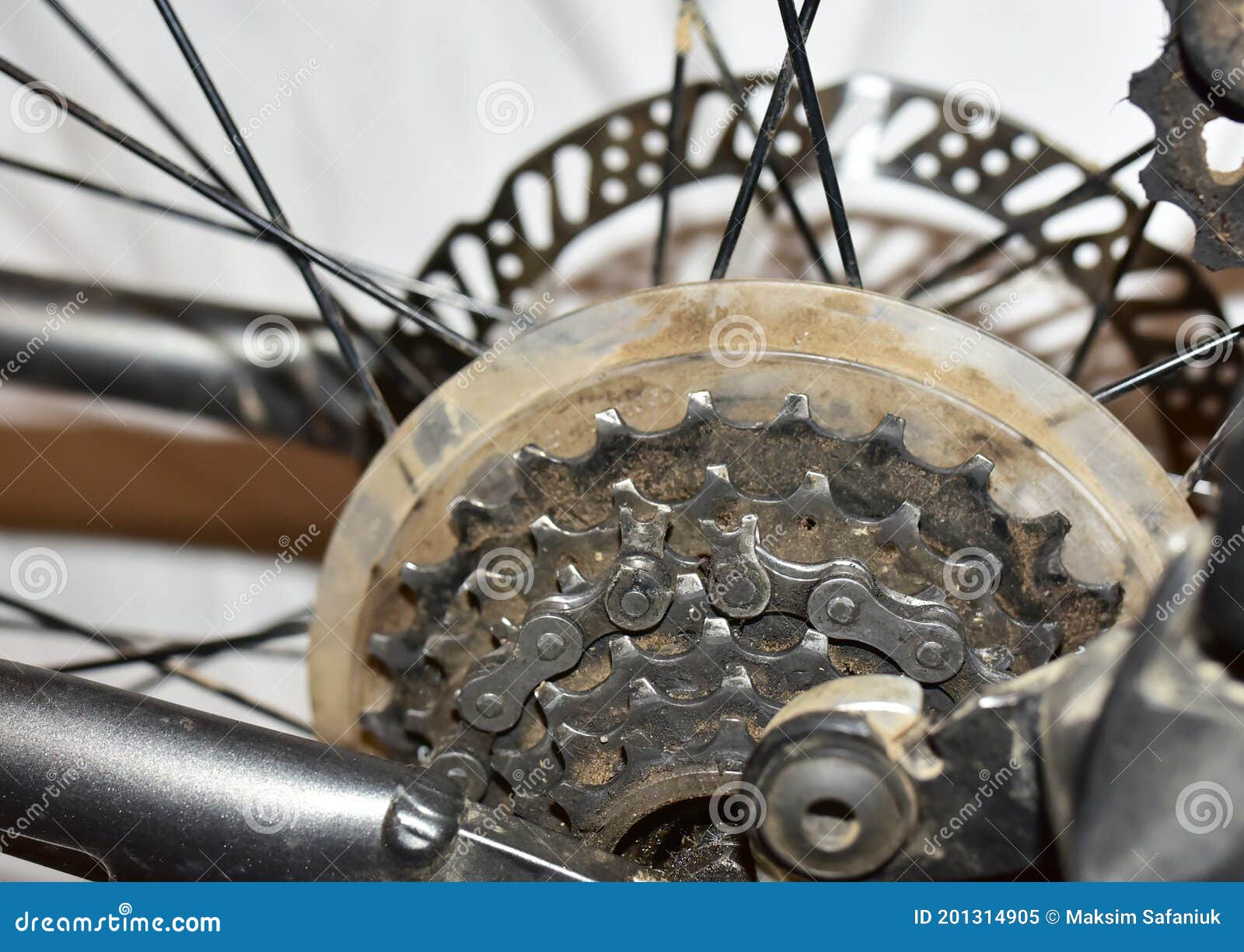 The Broken Bicycle Chain. Repair on Cycling Stock Image - Image of ...