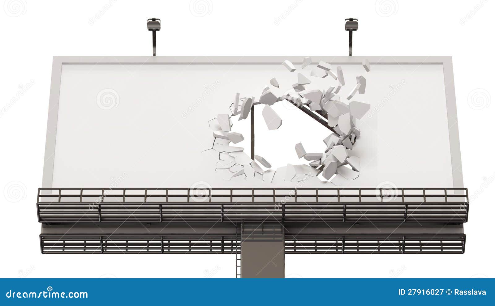 Broken Billboard stock illustration. Illustration of communication ...