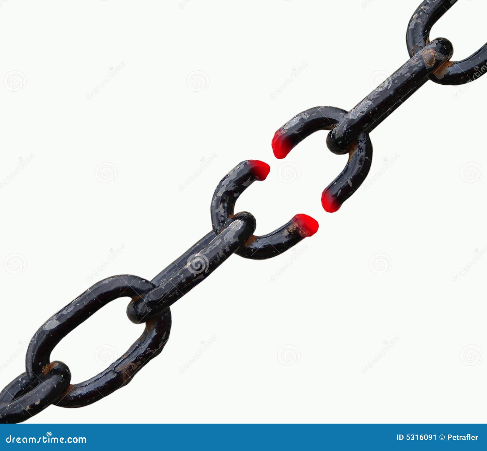 Broken Black Chain stock image. Image of fenced, bond - 5316091