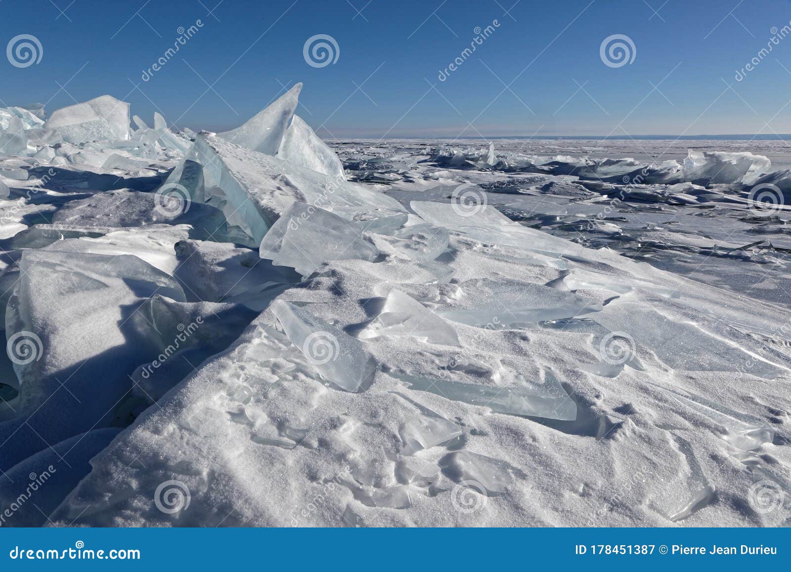 Broken Blocks of Ice on the Frozen Lake Stock Image - Image of ...