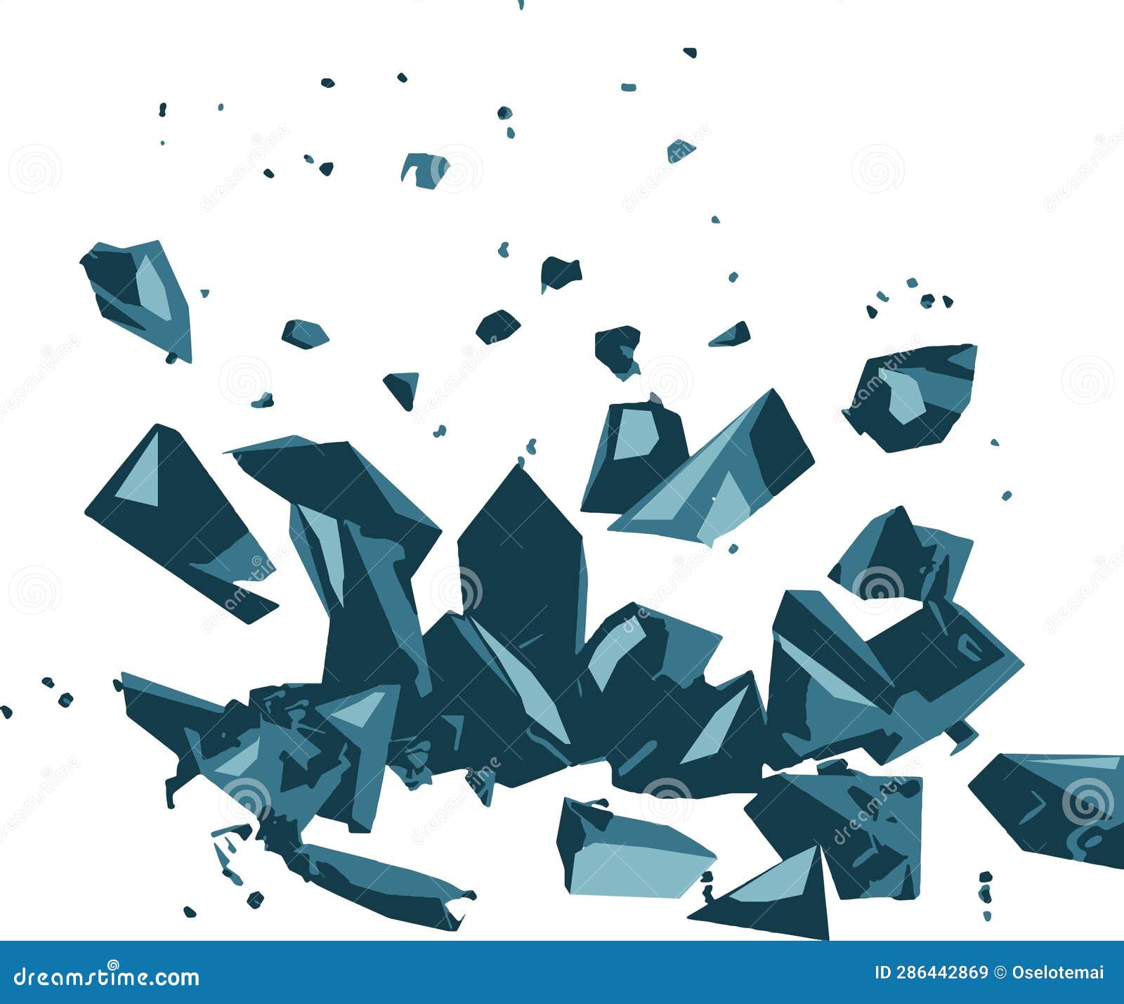 Broken Blue Background,shattered Floor,broken Abstract Background Stock ...