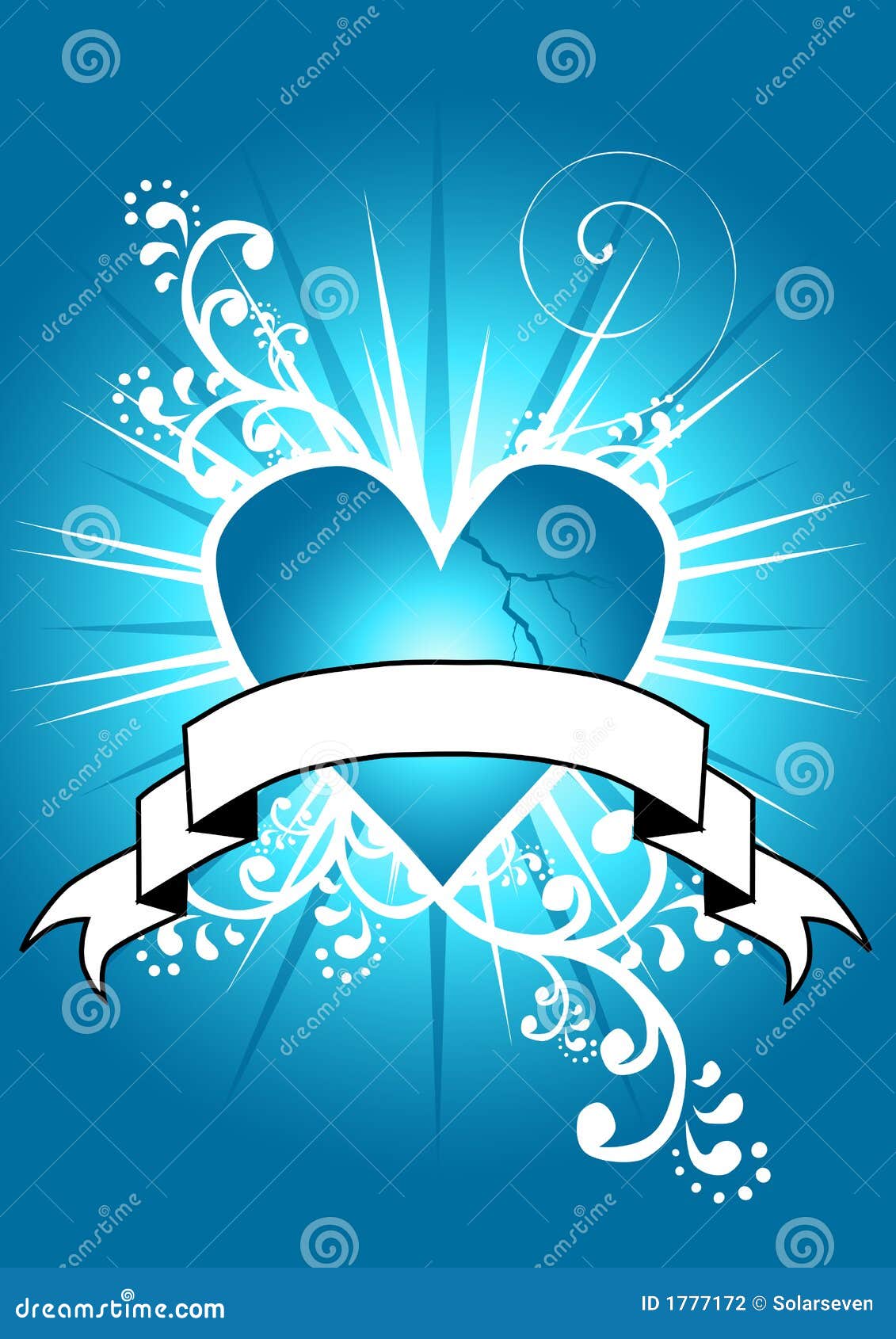 Broken Blue heart stock illustration. Illustration of drawings - 1777172