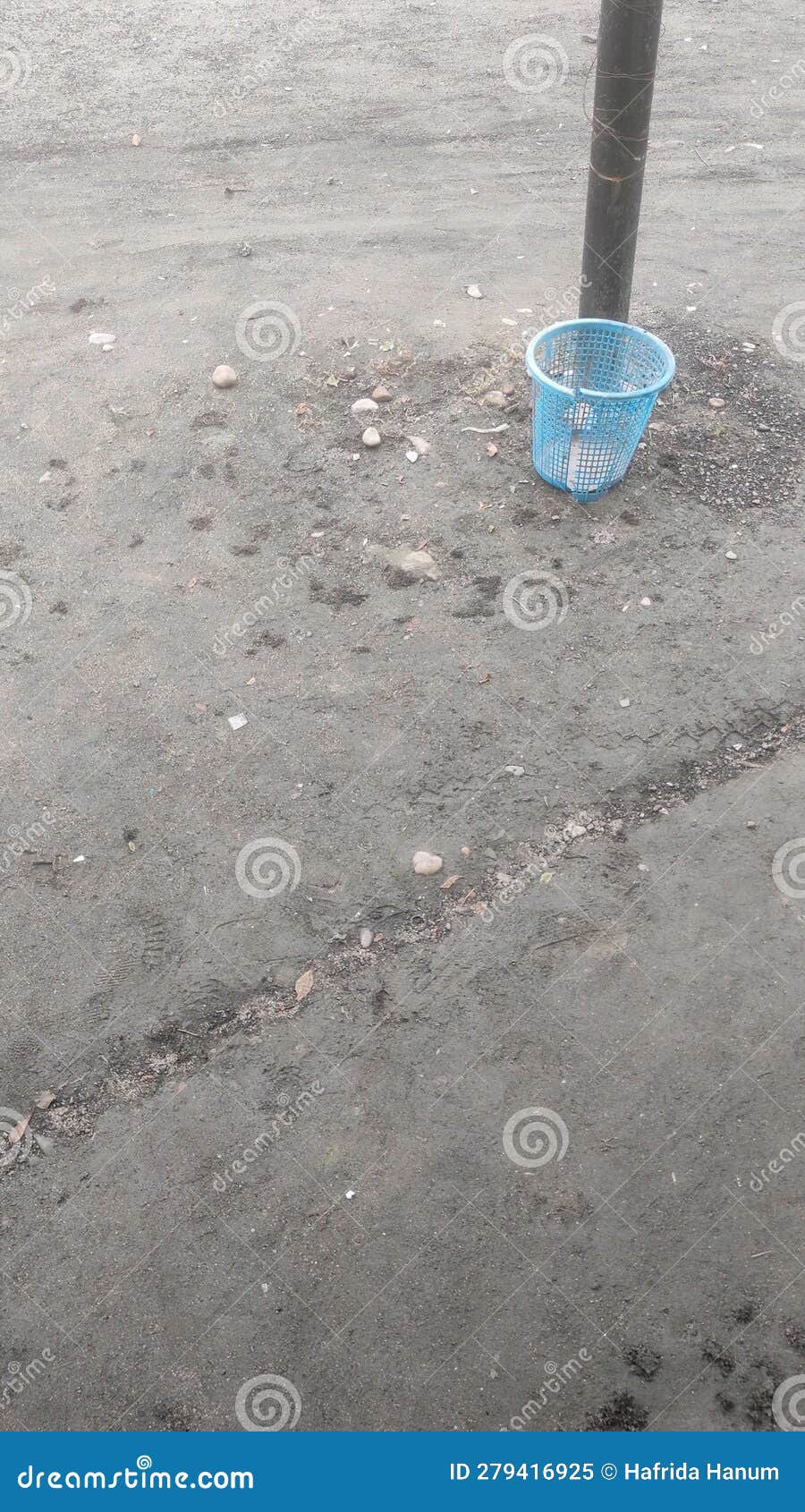 Broken blue trash can stock image. Image of background - 279416925