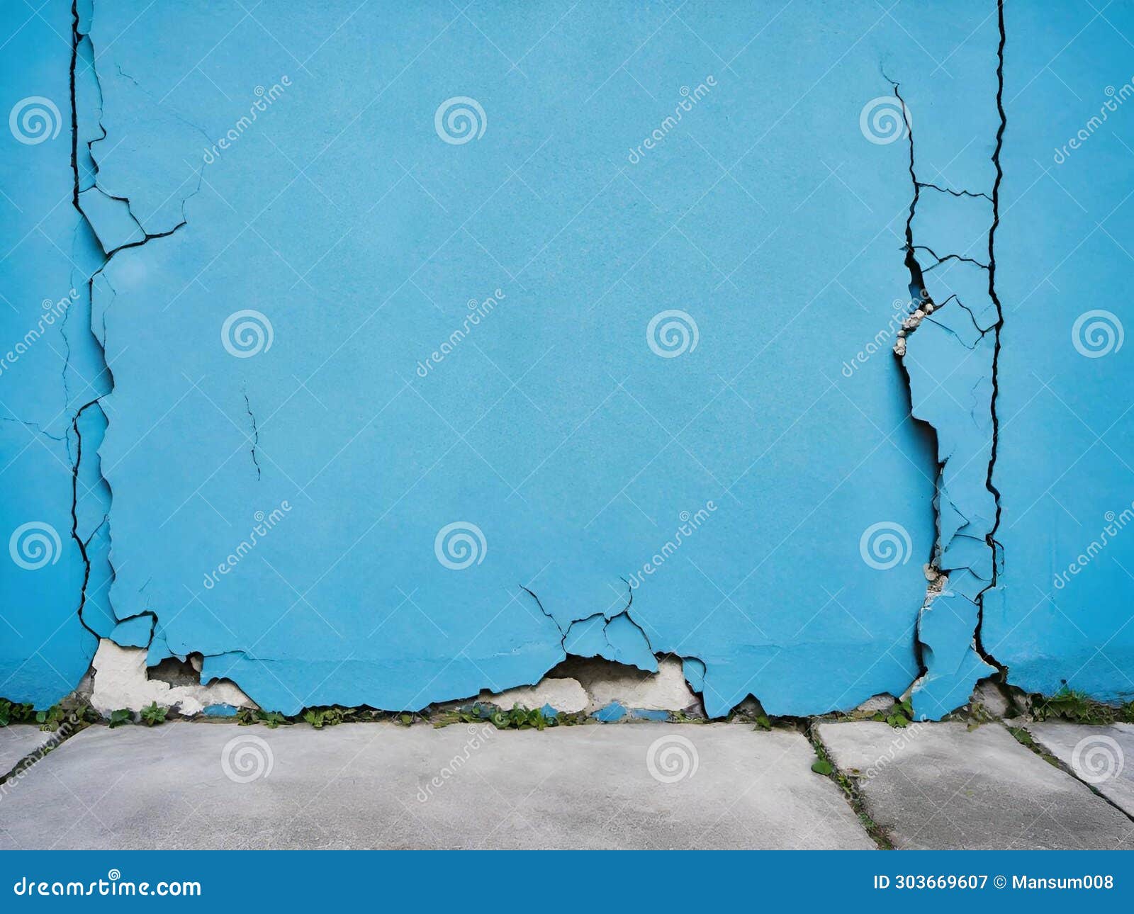 Broken of Blue Wall Background Texture Stock Illustration ...