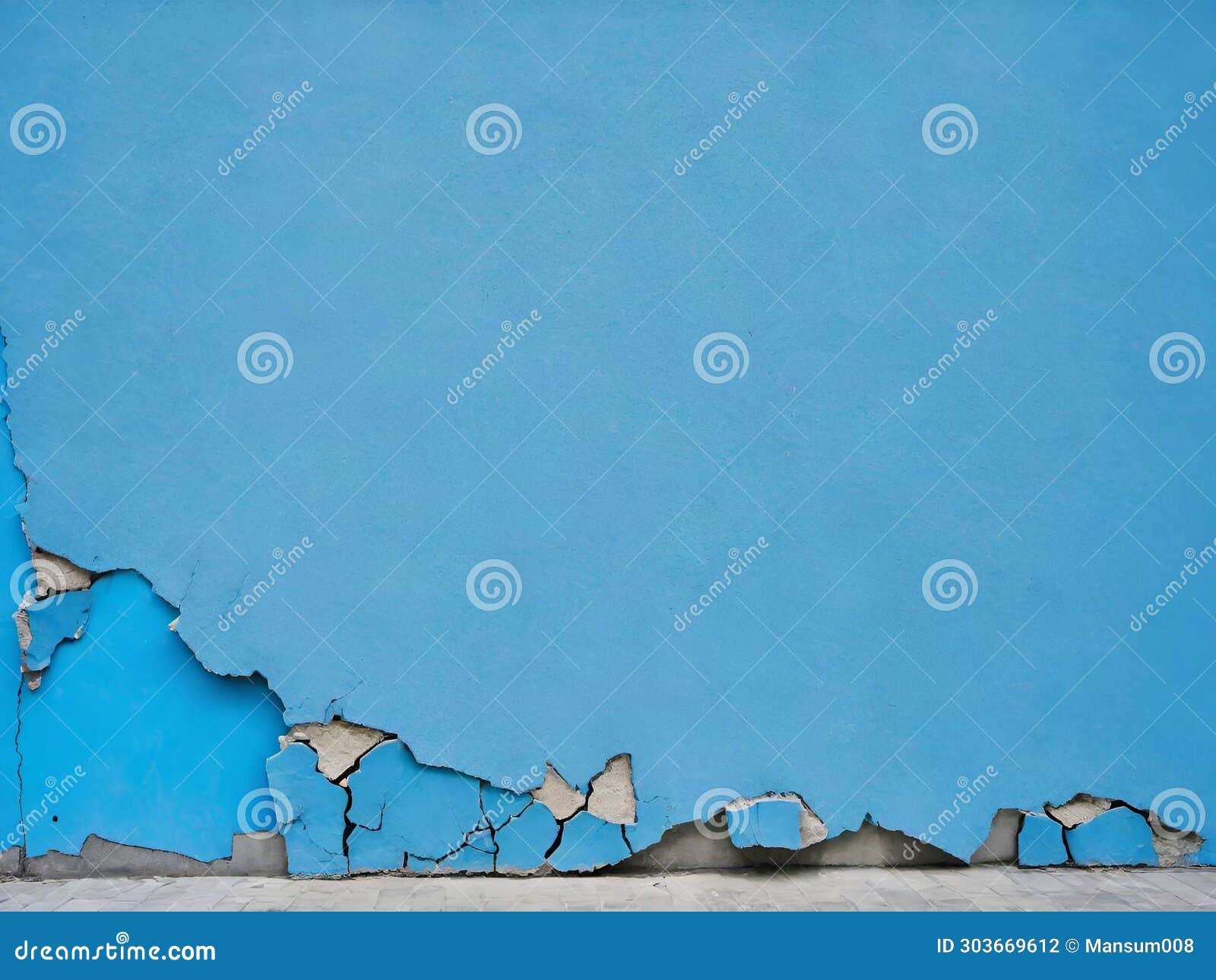 Broken of Blue Wall Background Texture Stock Illustration ...