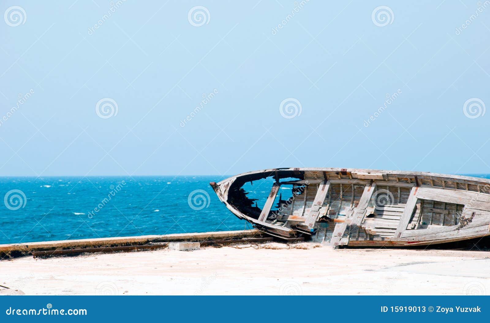 Broken boat stock image. Image of damage, ship, coast - 15919013
