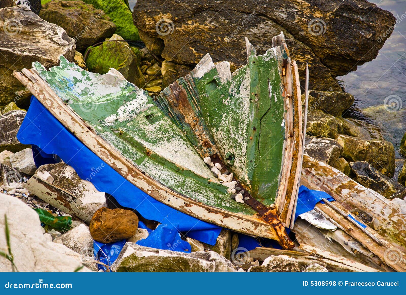 Broken boat stock photo. Image of failure, horizontal - 5308998