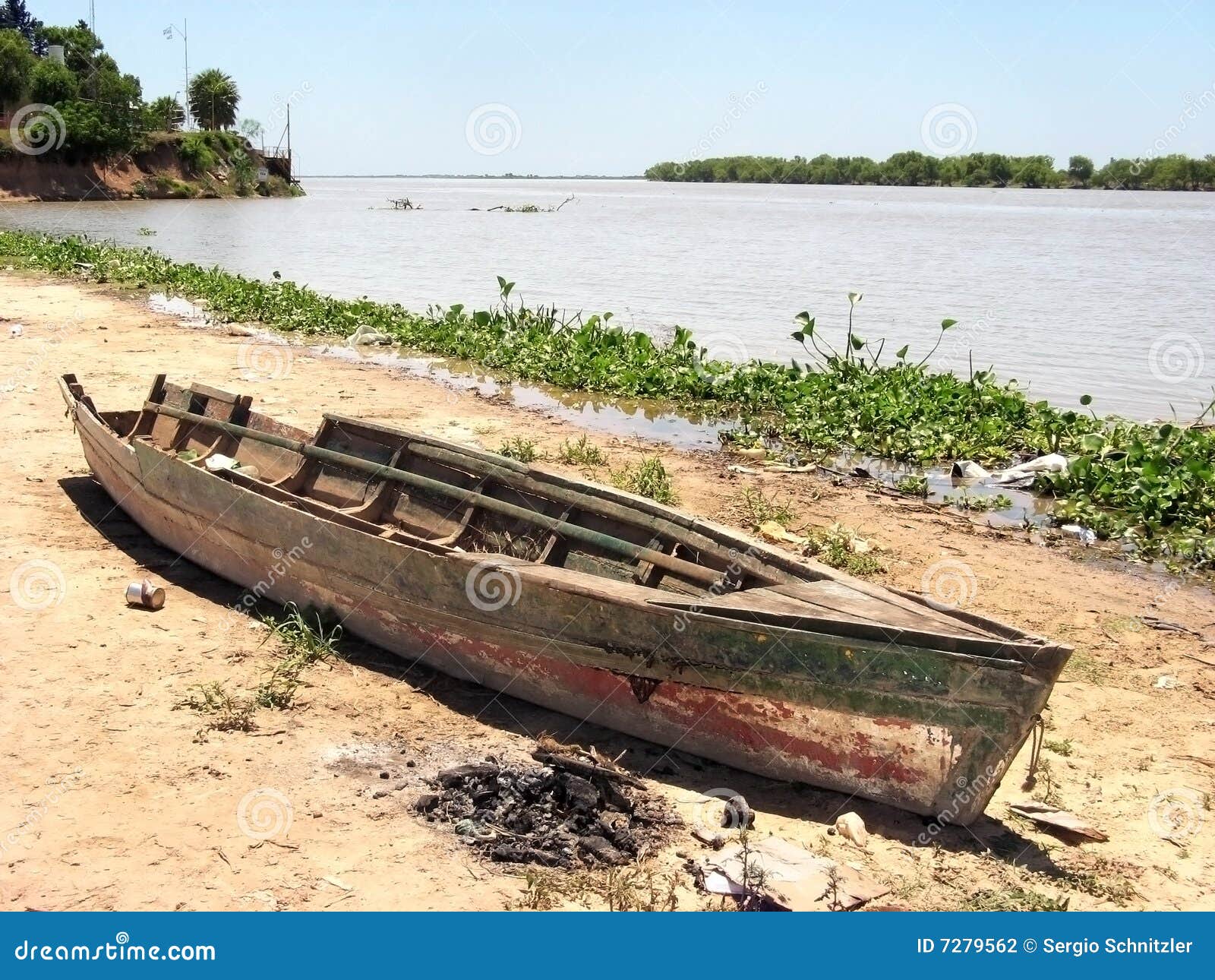 Broken Boat stock photo. Image of bank, island, edge, wood - 7279562