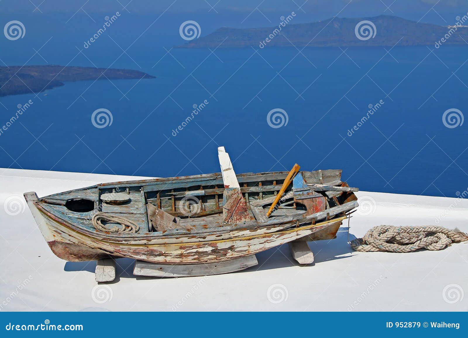 A Broken Boat On The Beach Stock Photography | CartoonDealer.com #46549526