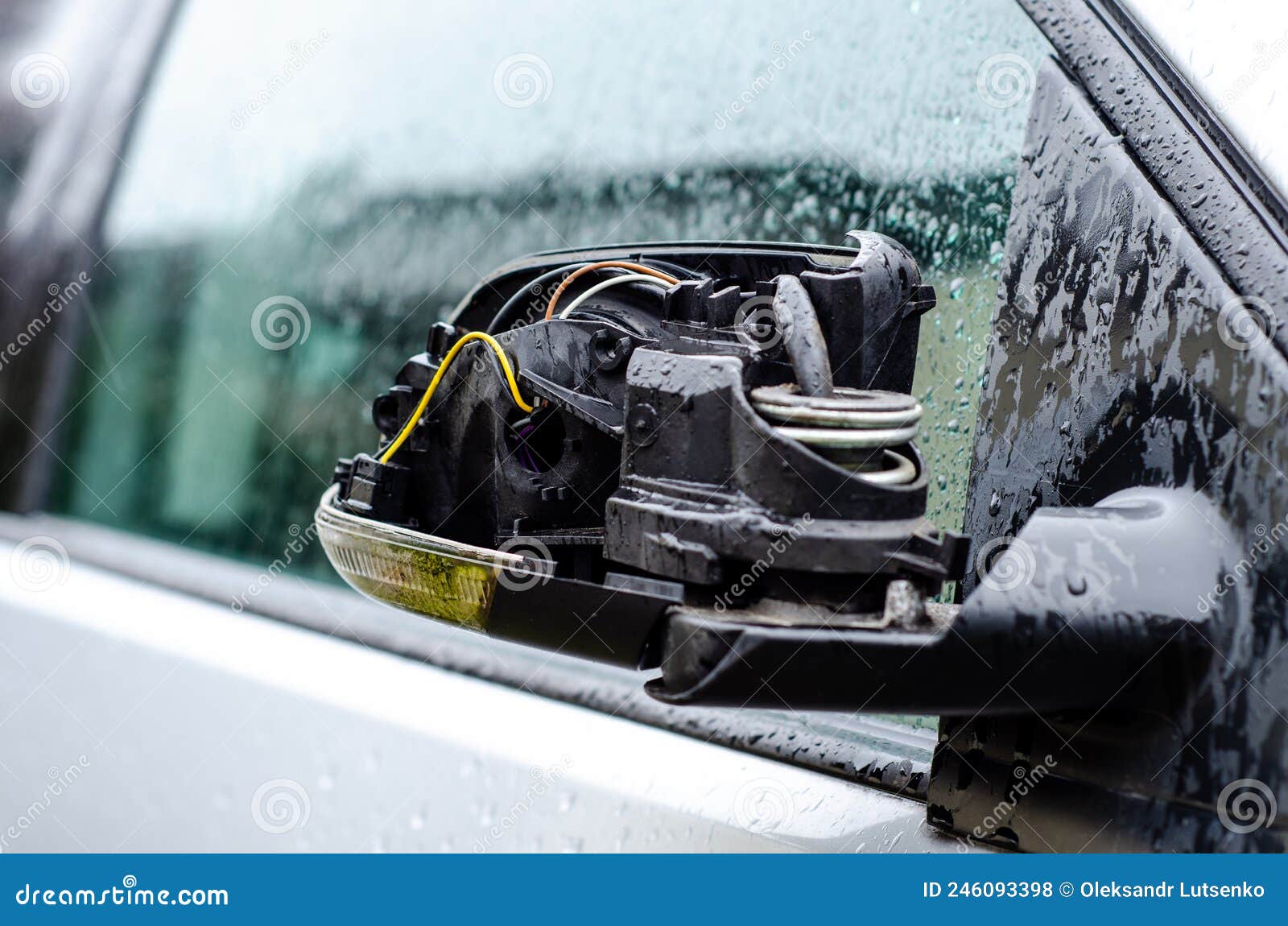 Broken Body Side-view Mirror or Side Mirror, Also Known As a Wing ...