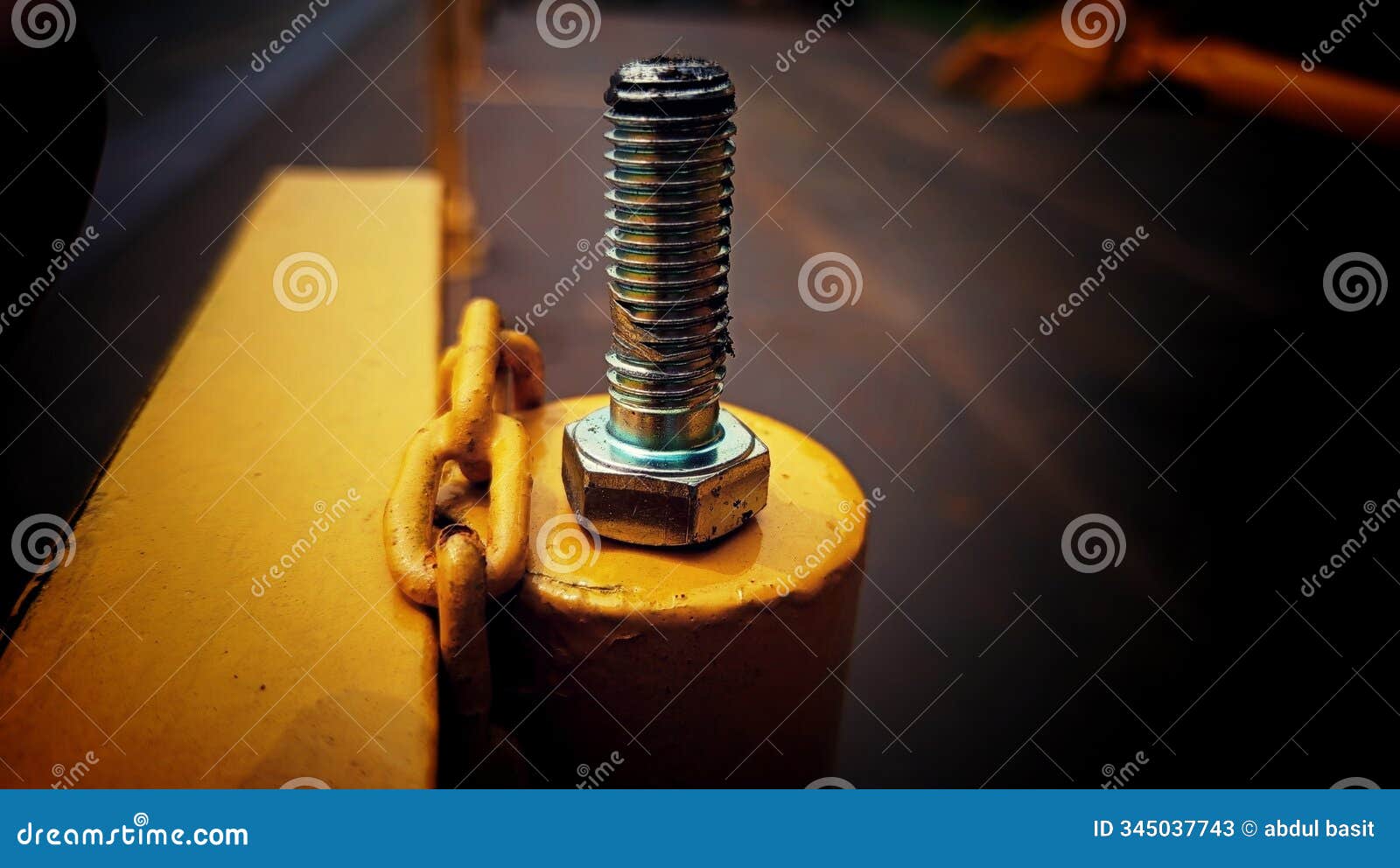 Broken Bolt Crushed by Heavy Equipment Stock Image - Image of broken ...