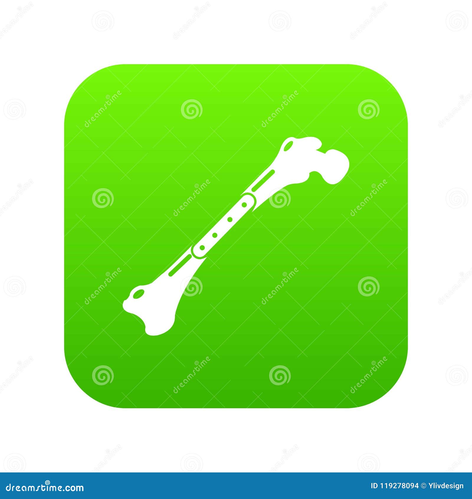 Broken Bone Icon, Simple Style. Stock Vector - Illustration of hospital ...