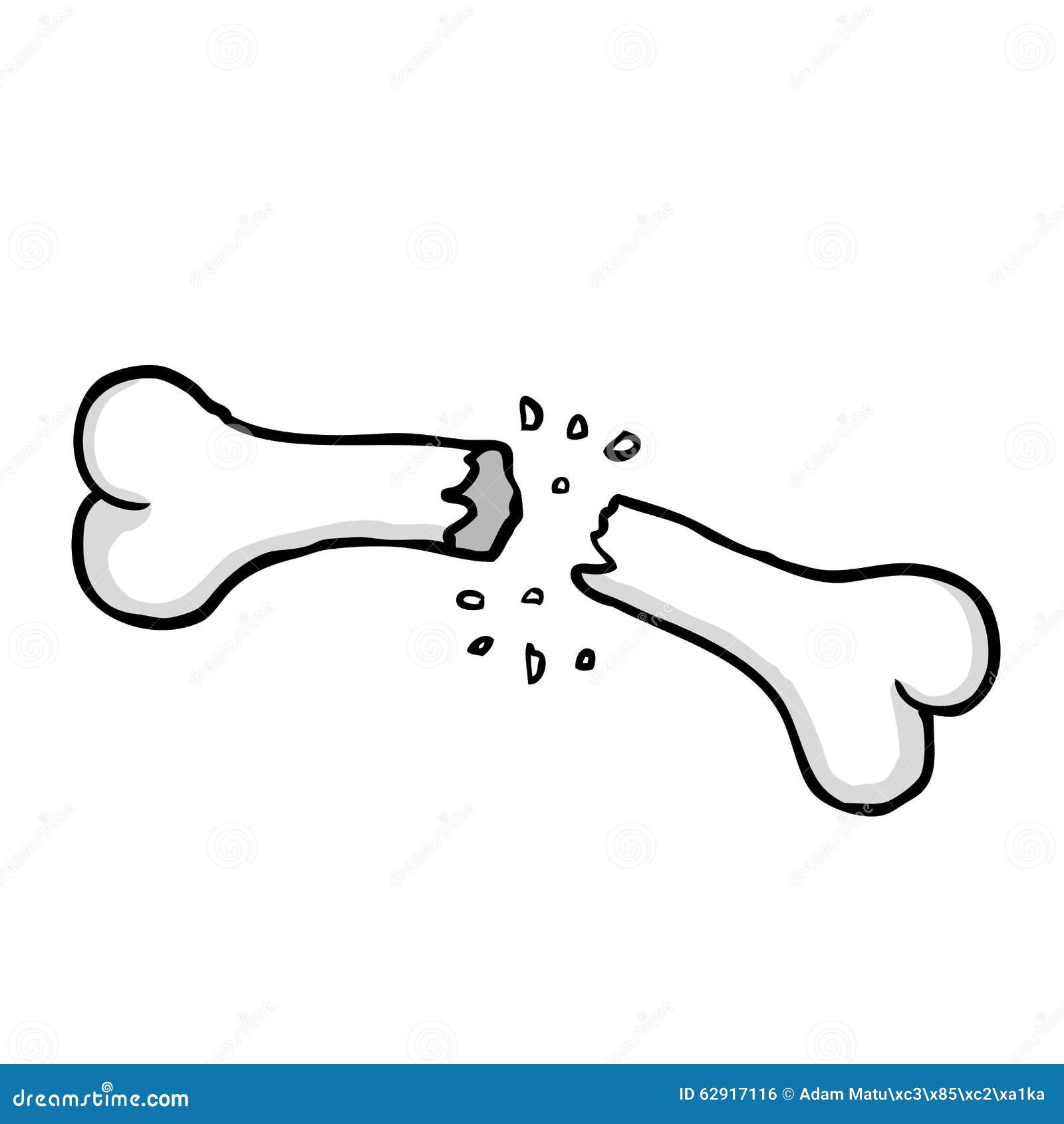 Broken bone stock vector. Illustration of bone, broken - 62917116