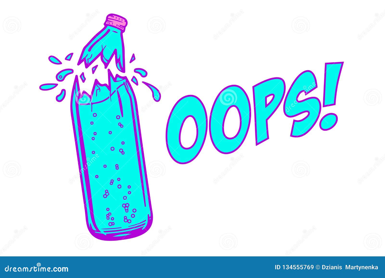 Funny Oops Symbol, A Man Sitting On The Floor Vector Illustration ...