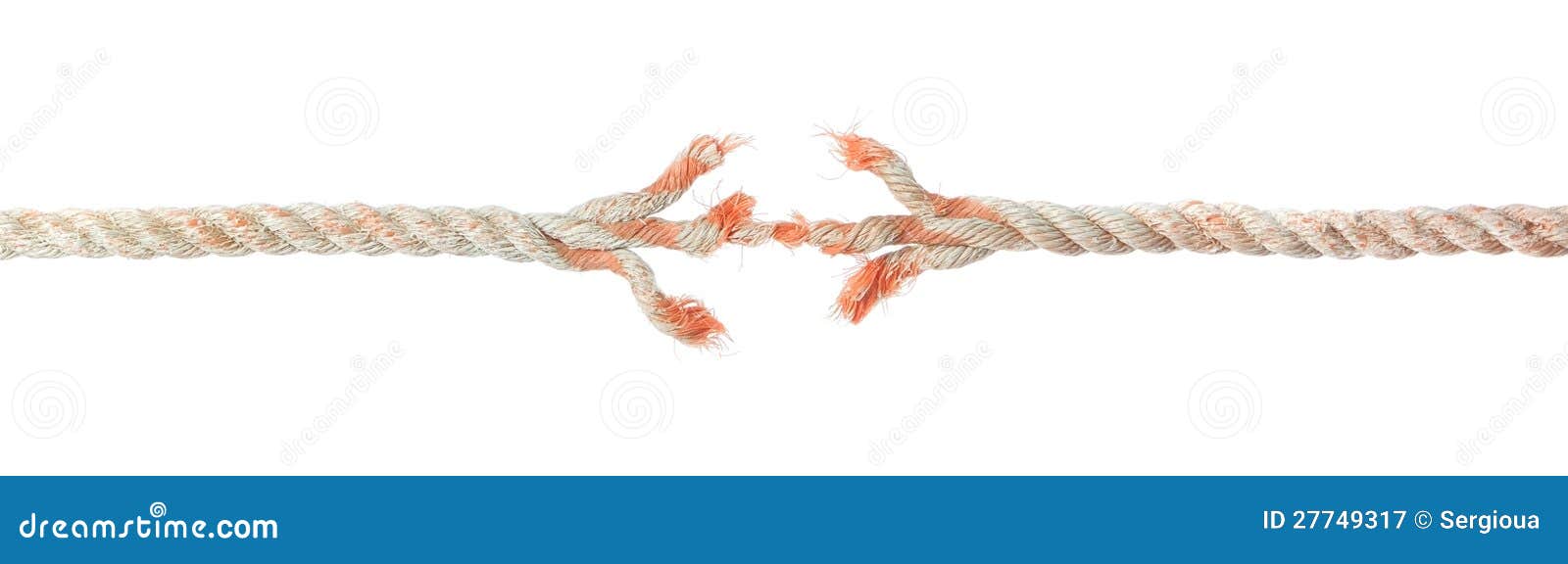 Broken braided rope. stock image. Image of strand, cable - 27749317