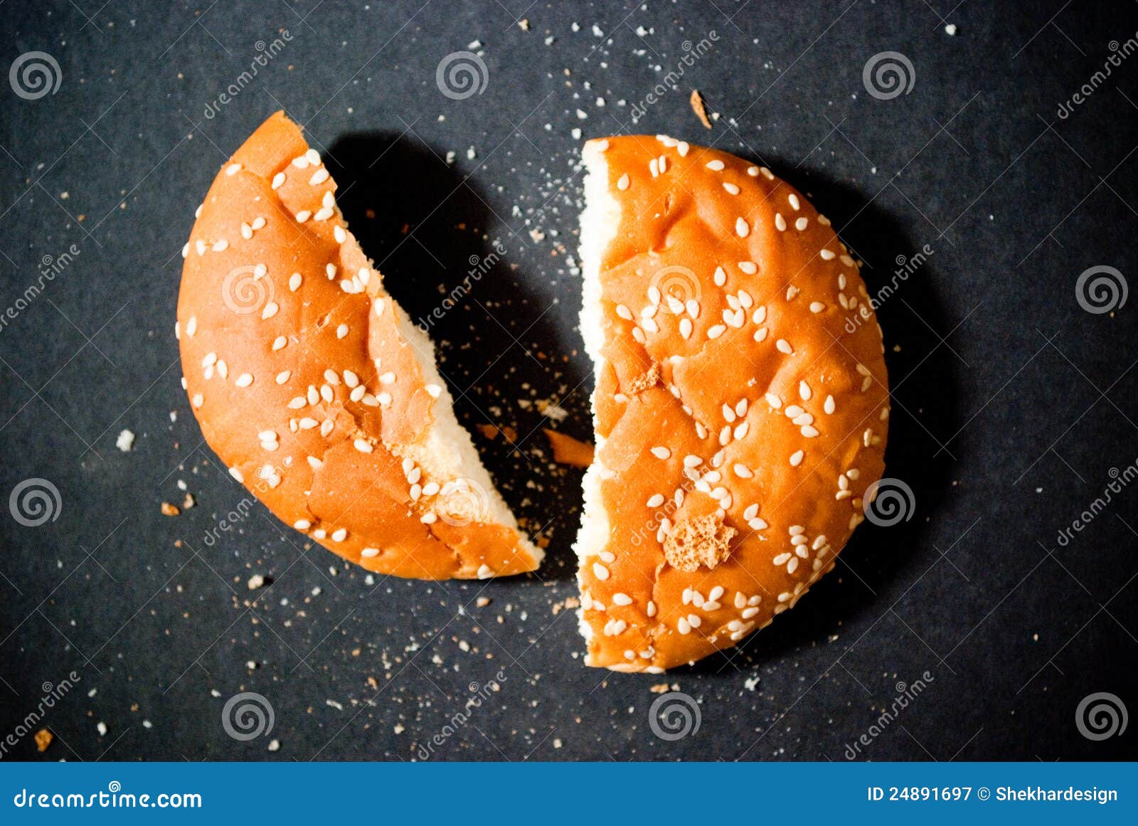 Broken Bread stock image. Image of modern, breakfast - 24891697