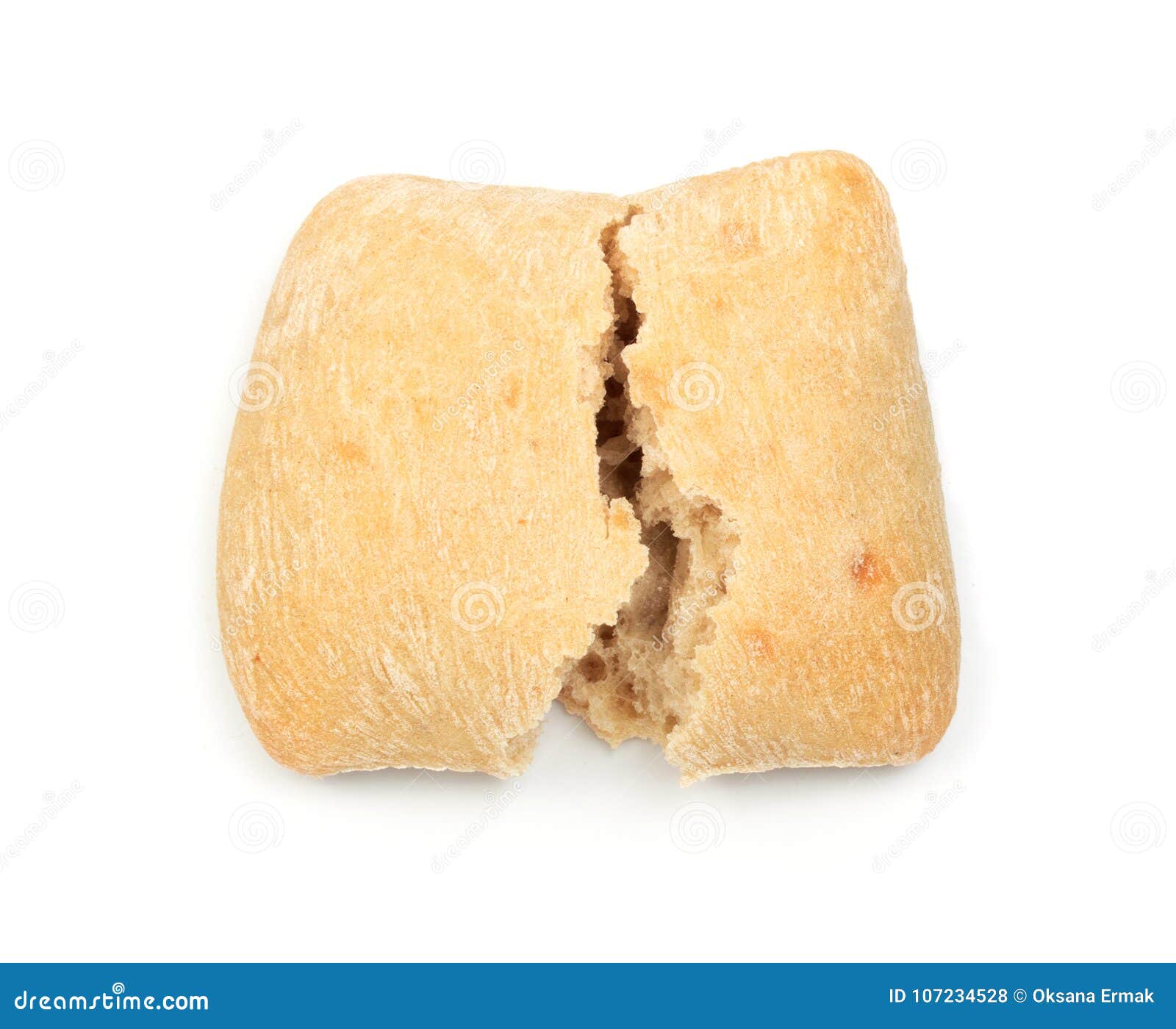 Broken bread isolated stock photo. Image of bread, cook - 107234528