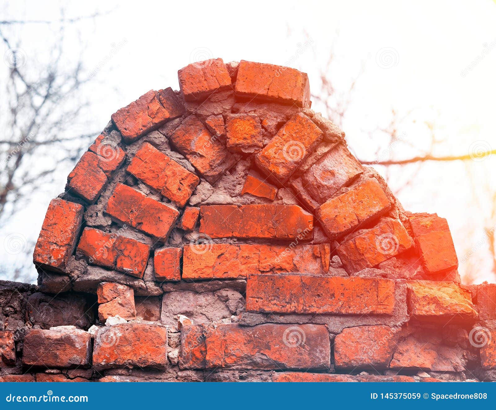 Broken Brick Arc Object Background Hd Stock Image - Image of street ...