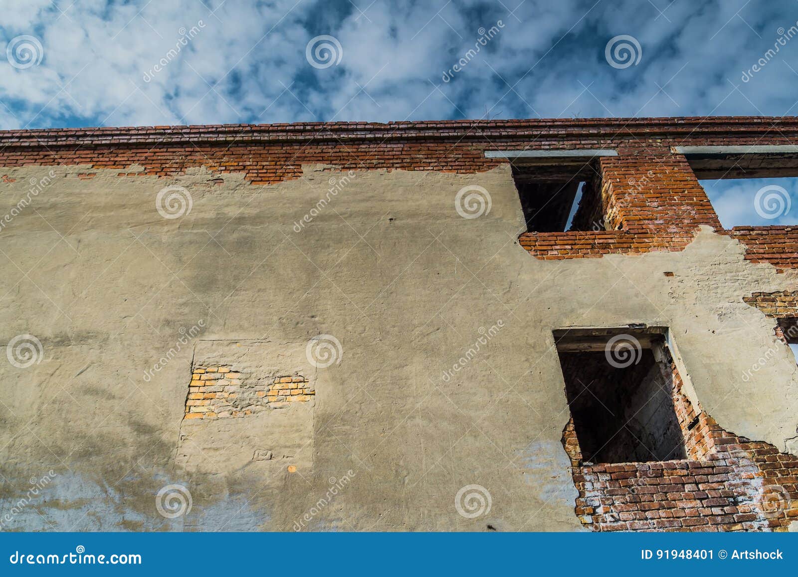 Broken Brick House stock image. Image of construction - 91948401