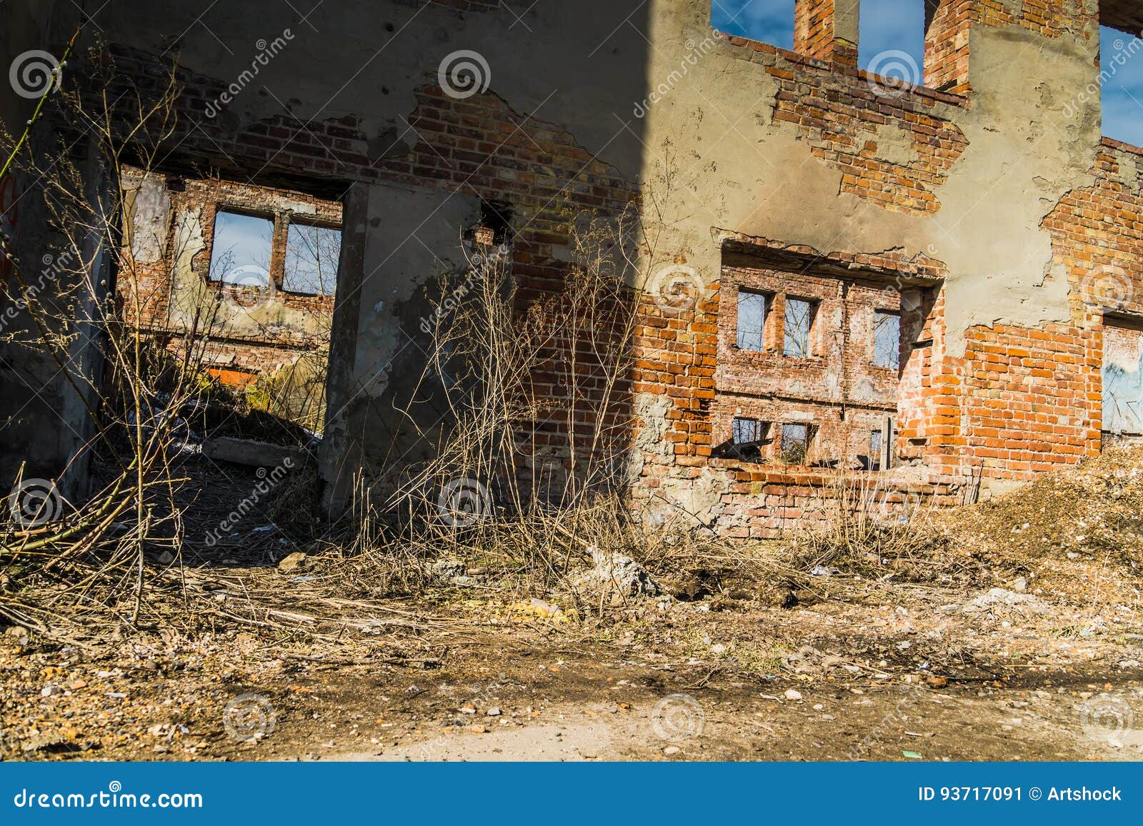 Broken Brick House stock image. Image of structure, building - 93717091