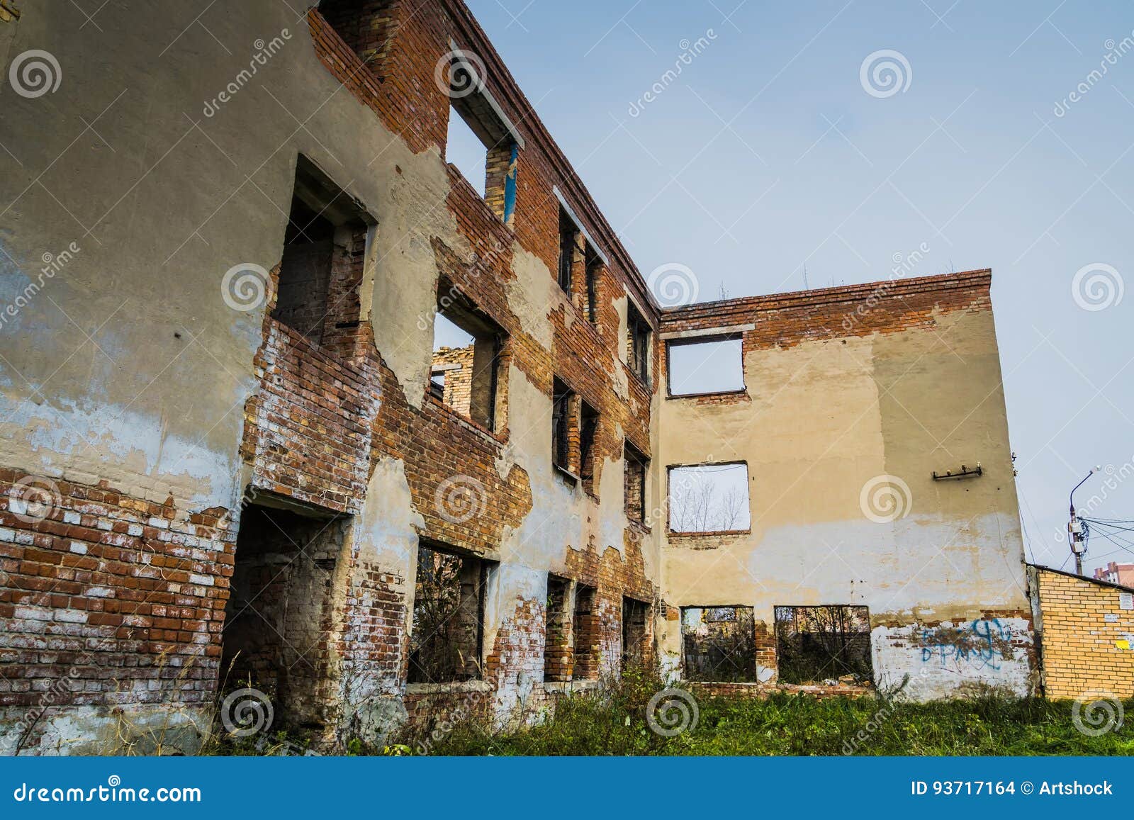 Broken Brick House stock photo. Image of construction - 93717164