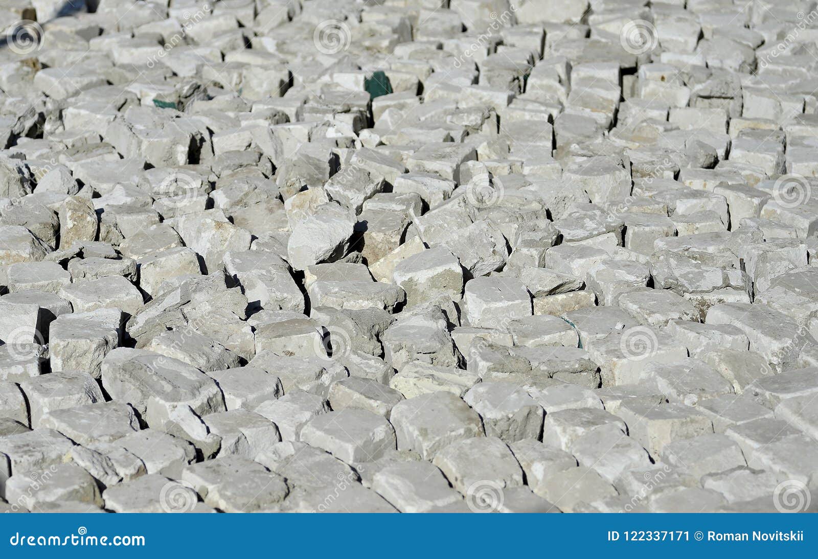 Broken Brick for Pouring Concrete Platform in the Yard. Textured ...