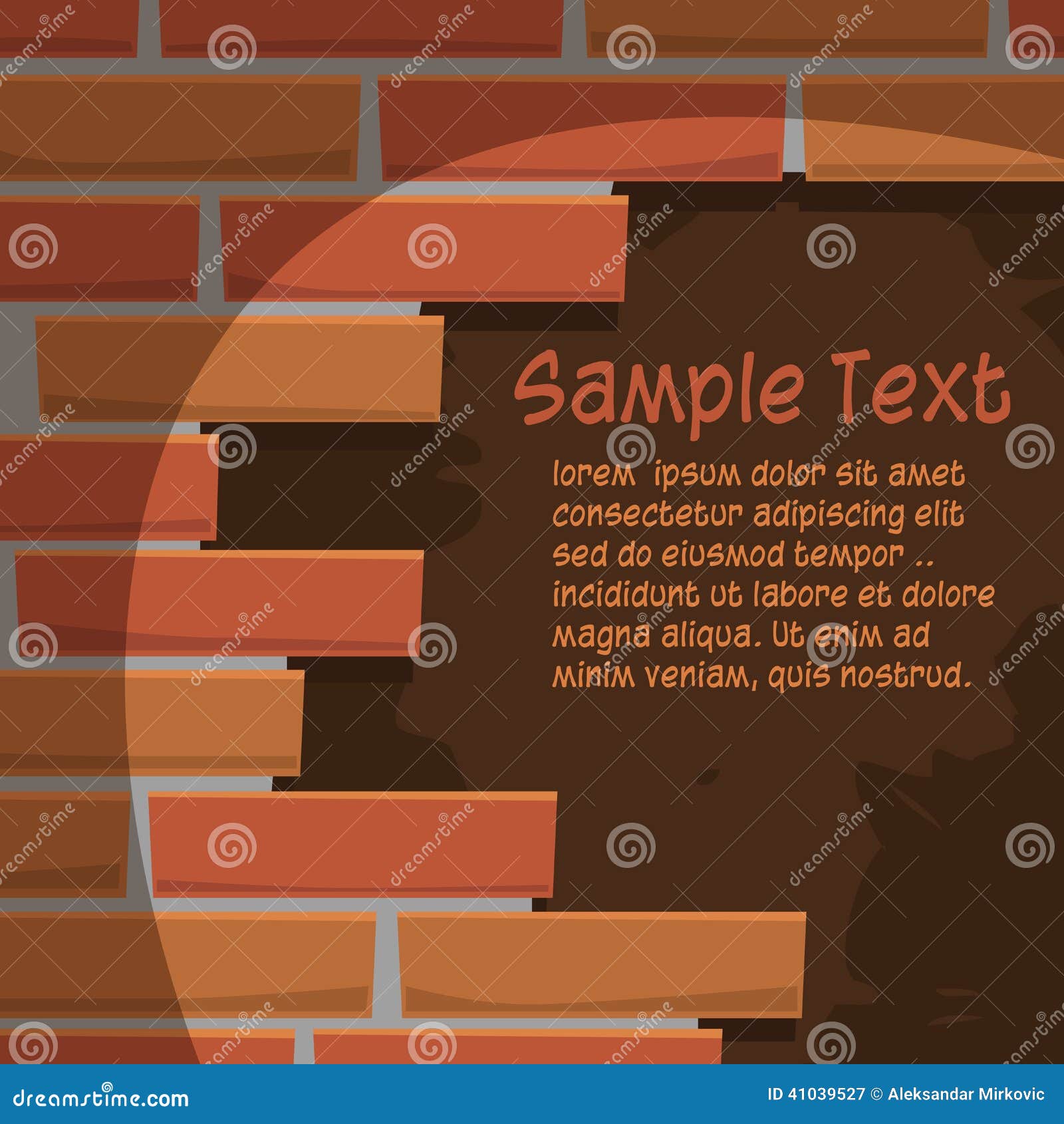 Broken Brick Wall stock vector. Illustration of close - 41039527