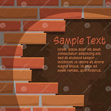 Broken Brick Wall stock vector. Illustration of close - 41039527